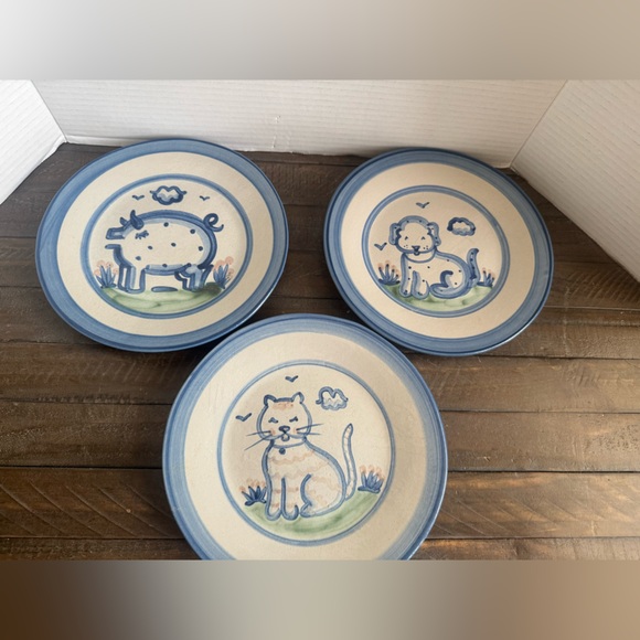 Dining | Set Of Three Vtg Ma Hadley Pottery Plates | Poshmark